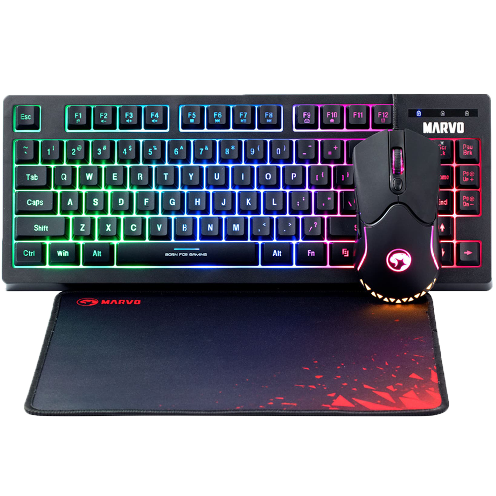 KIT Marvo Gaming Teclado; Mouse & Pad - CM310 - Share Computación